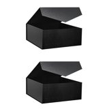 JINMING 2 Black Gift Boxes with Lids for Father's Day, 10.5x10.5x4 ...
