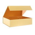 JINMING Large Gold Gift Box, Sturdy Shirt Box for Wrapping Gifts, 13x9 ...