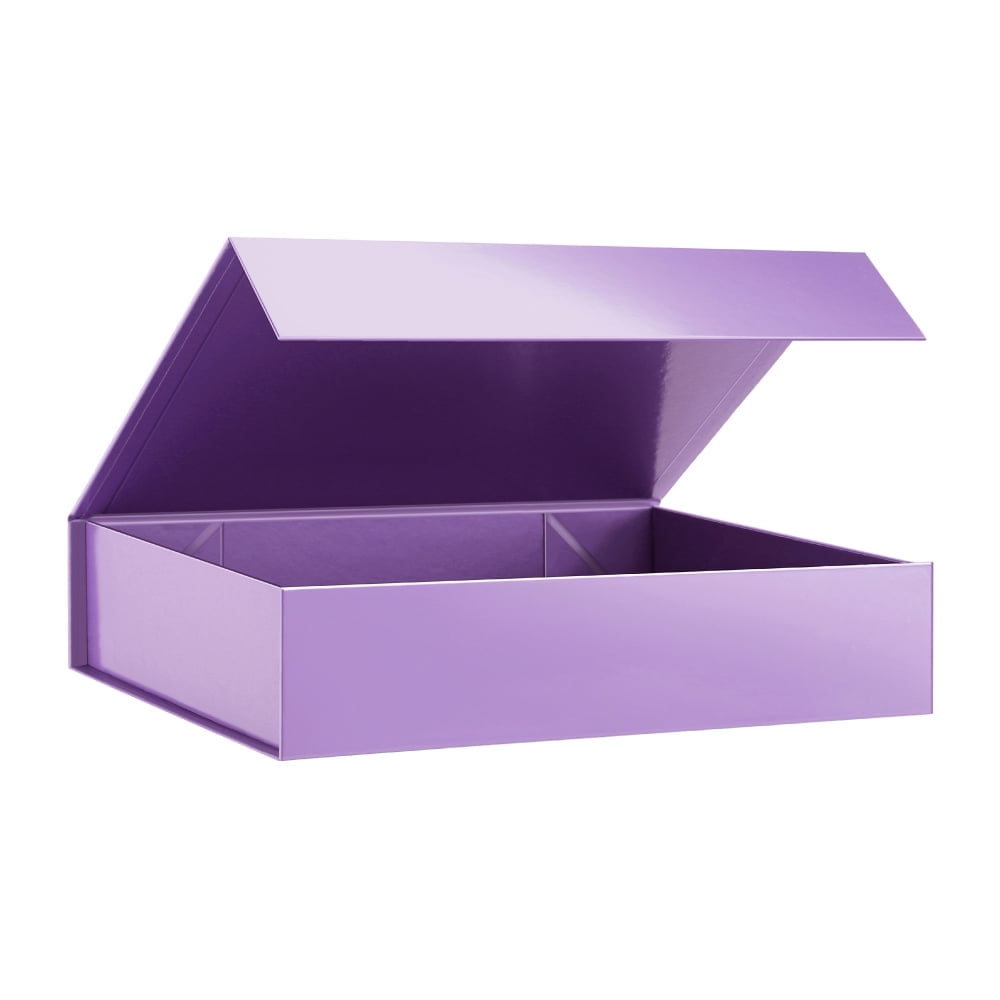 JINMING Purple Gift Box, Gift Box with Lid, Sturdy Shirt Box, 11x7.8x2 ...