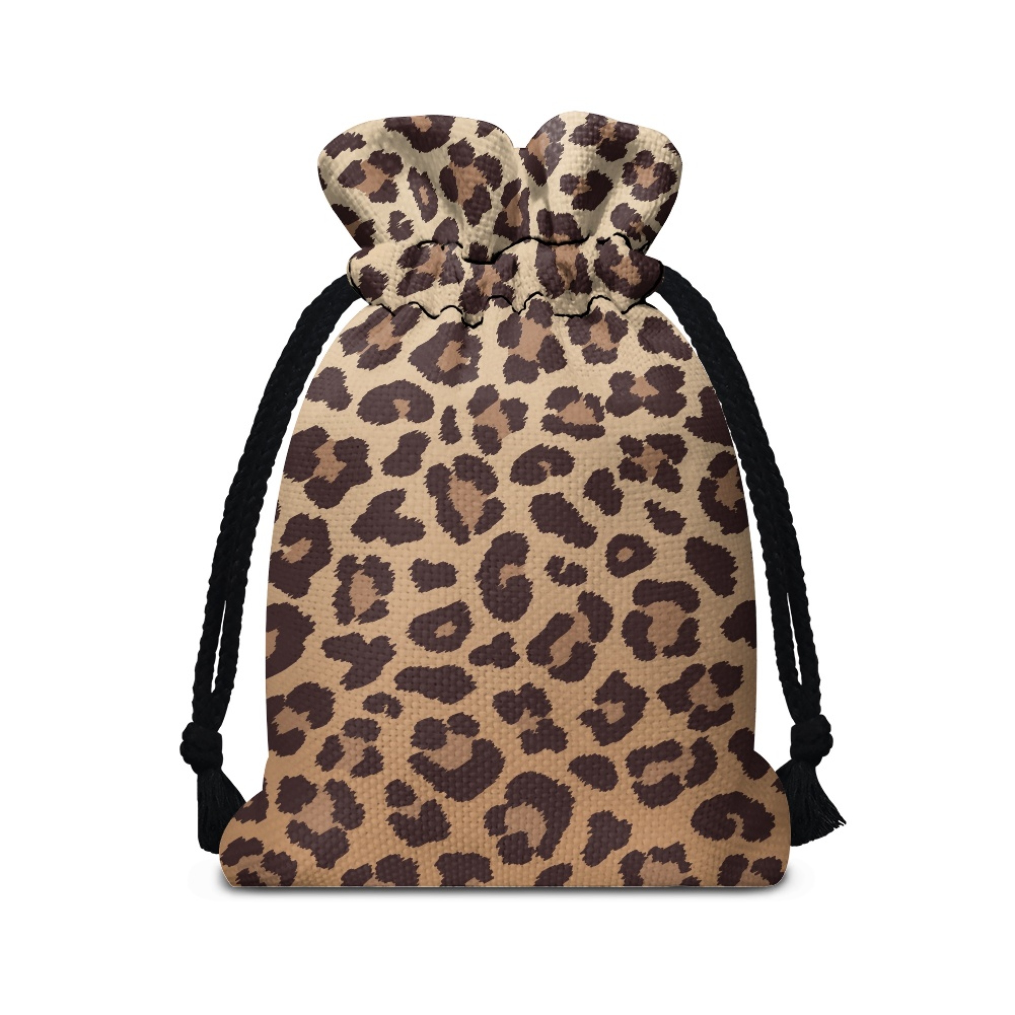 JINMUZAO Cheetah Print Drawstring Gift Bag Durable for Christmas ...
