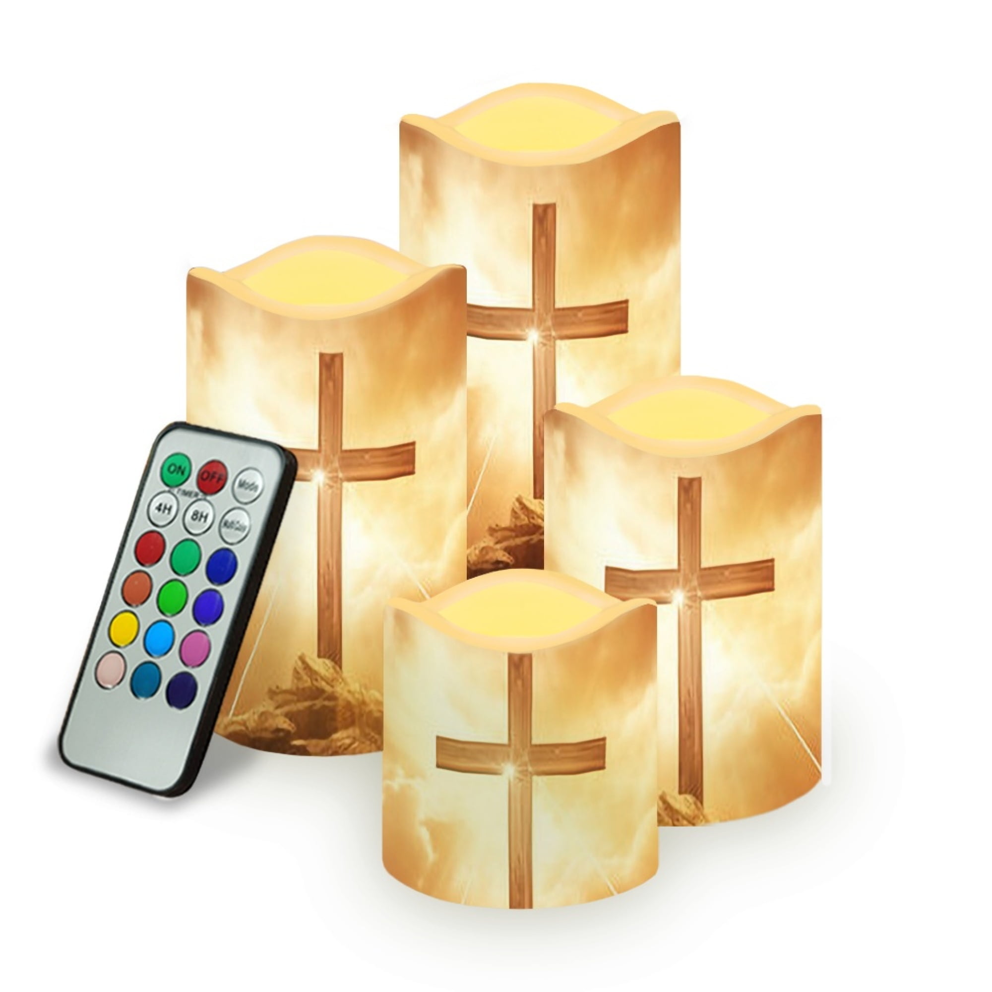 JINMUZAO Crucifix Table Lamp, With Touch And Remote Control, Decorative ...