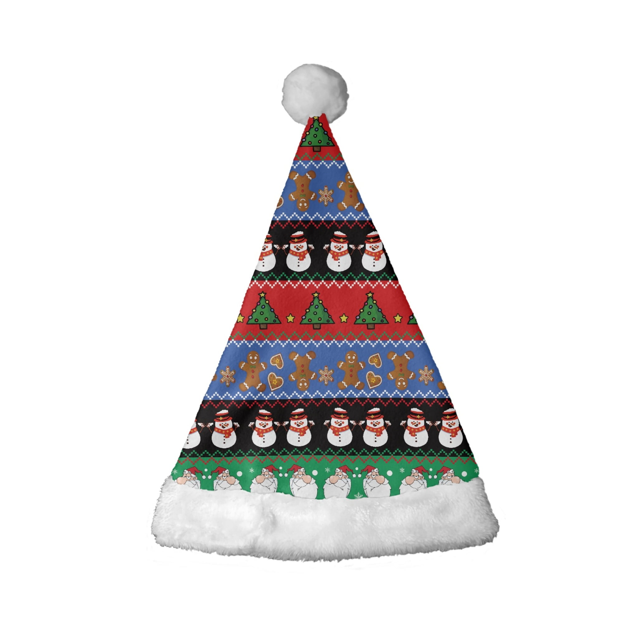JINMUZAO Santa Hat Christmas Beanie Hat Xmas Party Hat Red Xmas Hat Cap ...