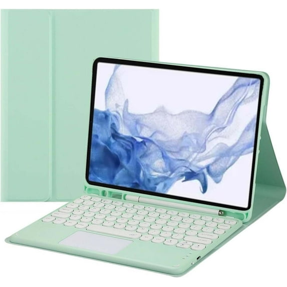 JINRAN Touch Keyboard Case for Samsung Galaxy Tab S8/Tab S7 11 Inch ...