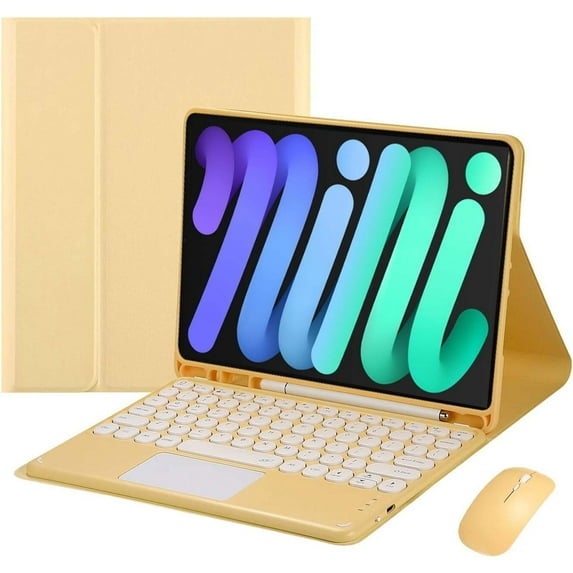JINRAN Touch Keyboard Case for iPad Mini 7 (A17 Pro) 2024 and iPad Mini ...