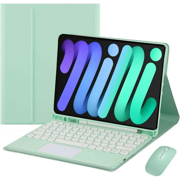 JINRAN Touch Keyboard Case for iPad Mini 7 (A17 Pro) 2024 and iPad Mini ...