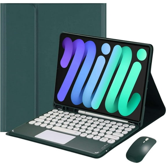 JINRAN Touch Keyboard Case for iPad Mini 7 (A17 Pro) 2024 and iPad Mini ...