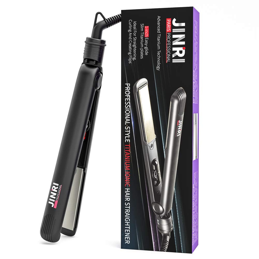 JINRI 1 inch Hair Straightener Iron, Flat Iron for Hair Infused ...