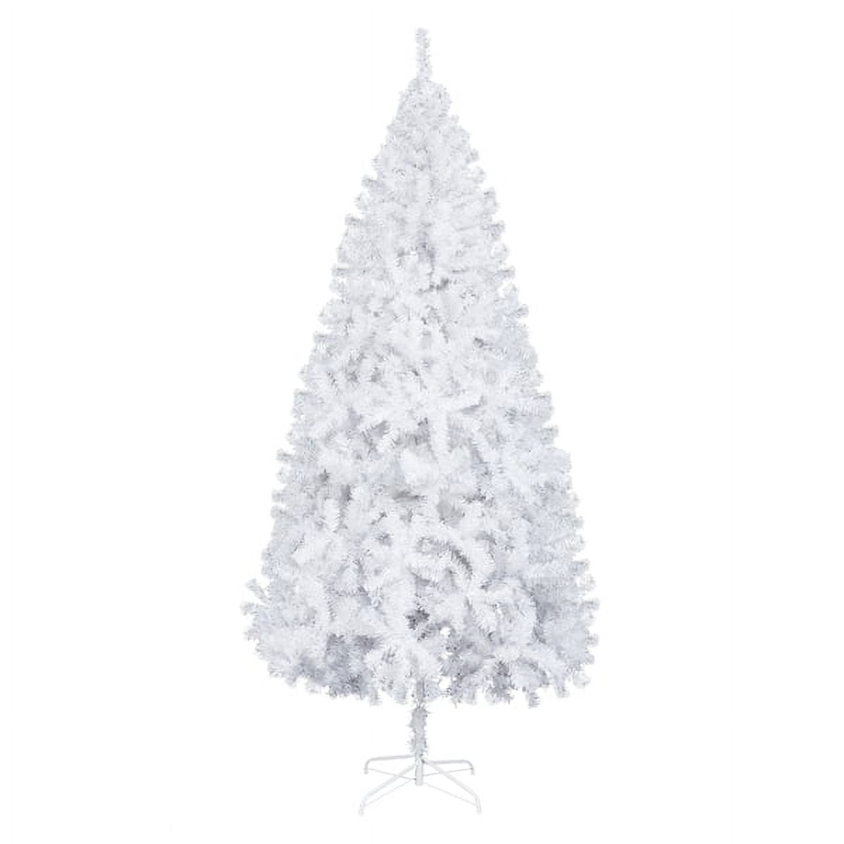 JINS&VICO 8ft Flocking Tied Light Christmas Tree, White - Walmart.com