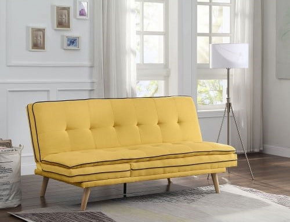 JINS & VICO Convertible Sofa Bed, Tufted Linen Upholstered Sofa Sleeper ...