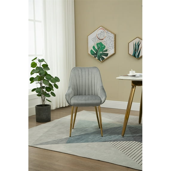 JINS&VICO Modern Velvet Dining Chair Accent Chair,Living Room Arm Chair ...