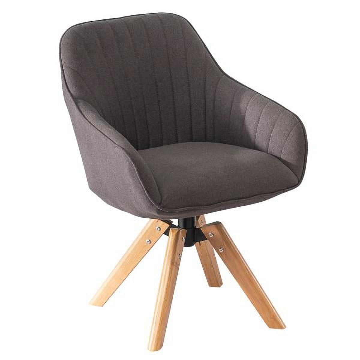 JINS&VICO Simple Nordic Style Chair With Arms Vertical Quilted Backrest ...