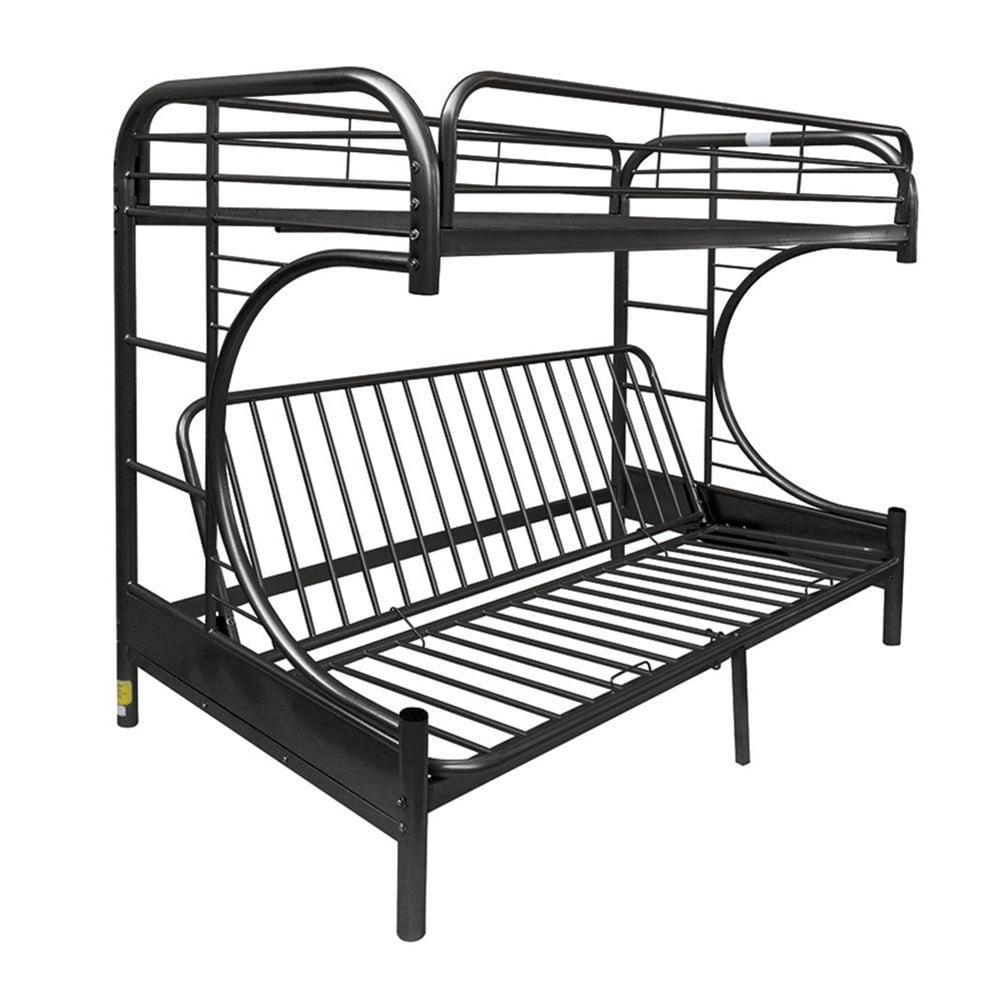 JINS&VICO Twin Size Metal Bed Frame, Futon Bunk Bed with Ladder and ...