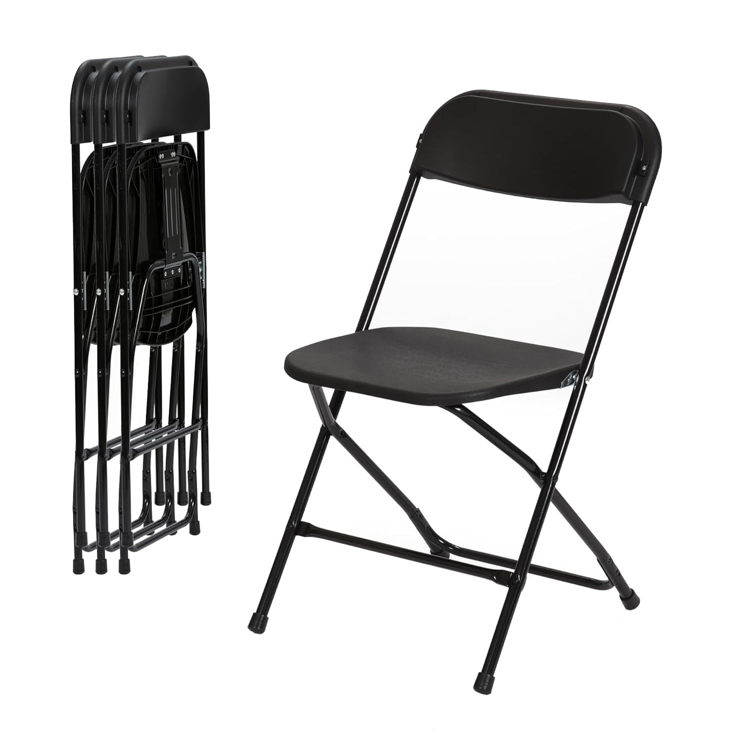 JINSEED 4 Pack Plastic Folding Chair, Lightweight Portable Party ...