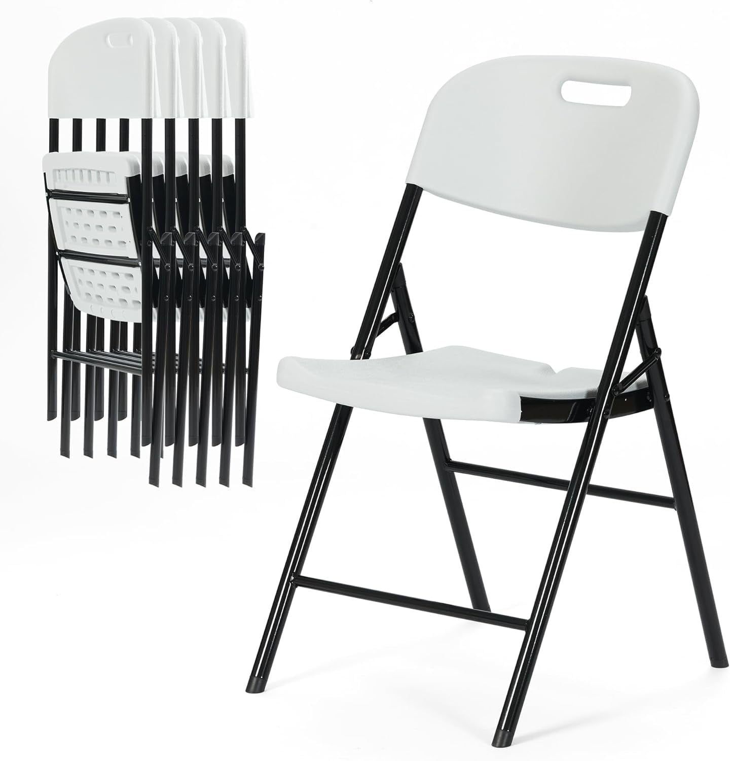 JINSEED 6 Pack Folding Chairs, Wedding Banquet Chairs for Party ...