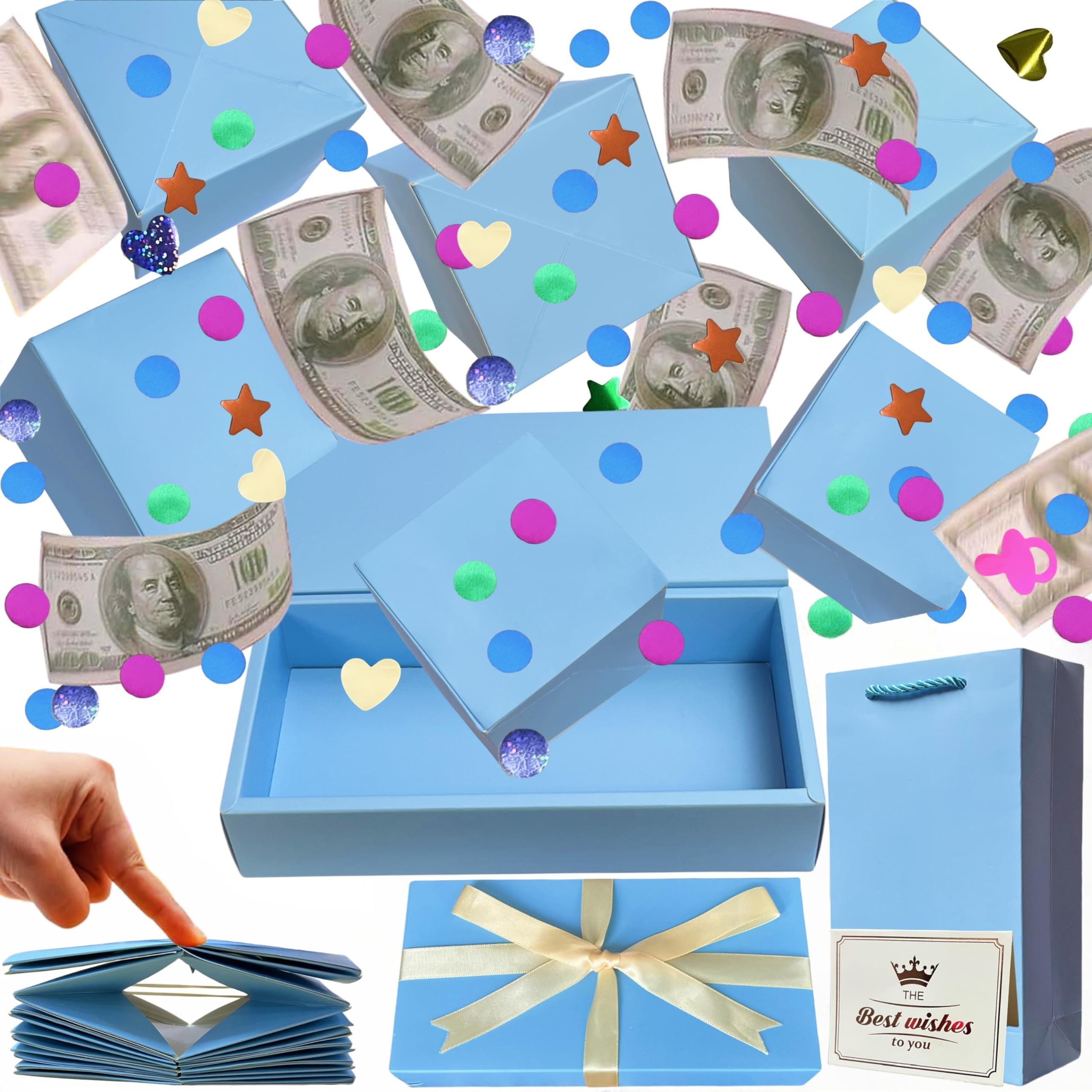 JINSTABAG Surprise Box for AIF9 Money, DIY Unique Folding Bouncing with ...