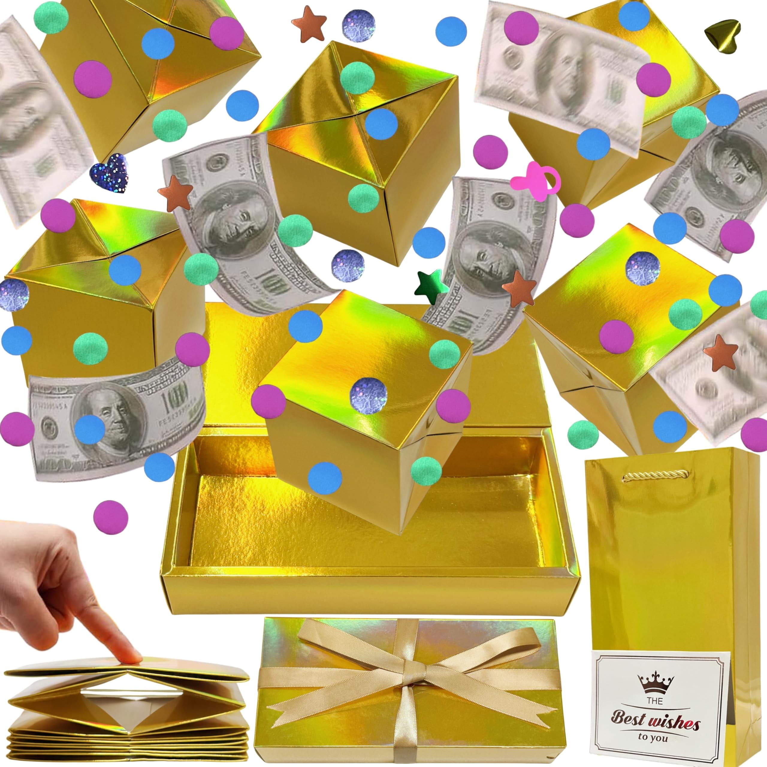 JINSTABAG Surprise Gift Box OKA4 Explosion for Money, DIY Unique ...