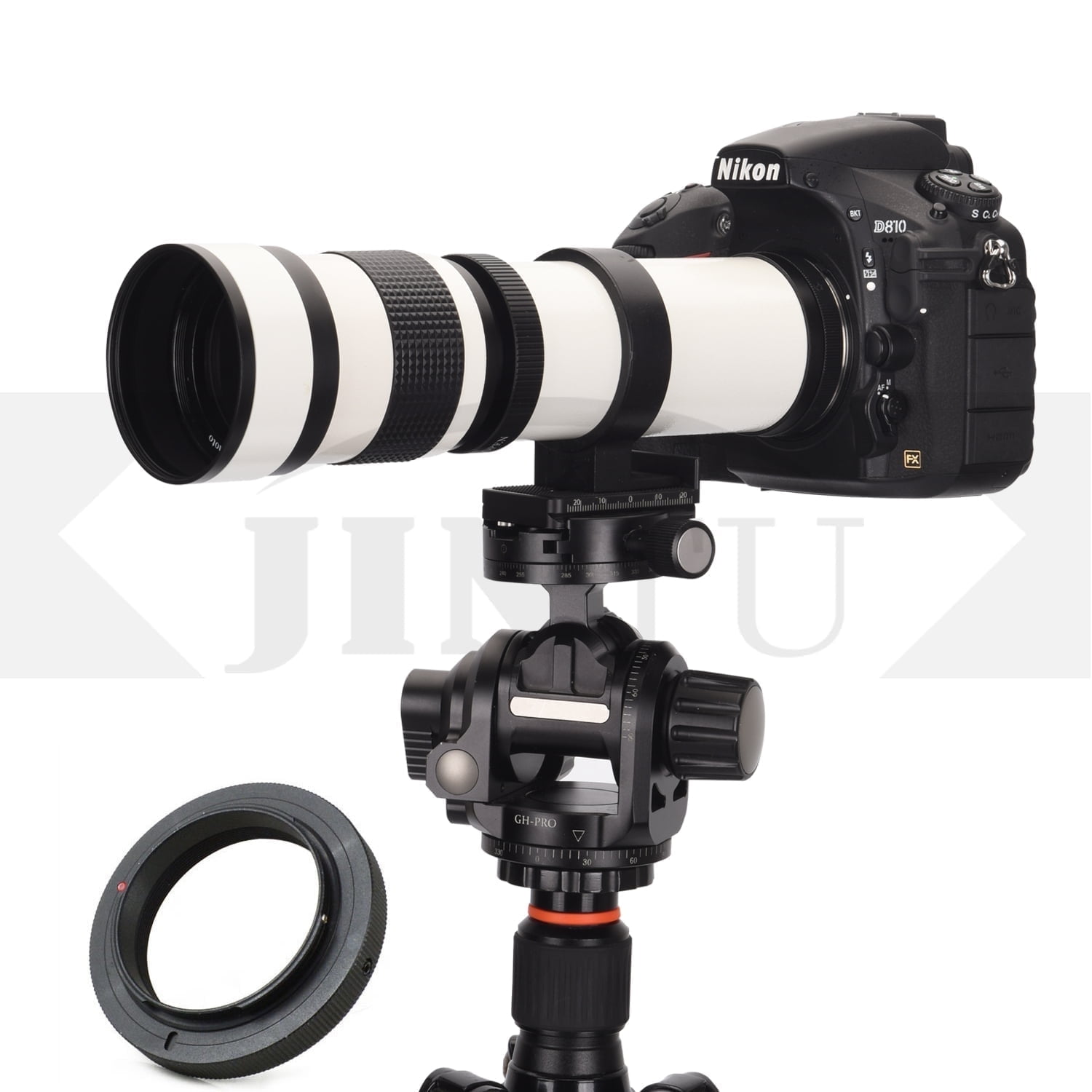JINTU Telephoto Lens 420-800mm f/8.3 Zoom SLR Camera Lens for Canon T7i ...