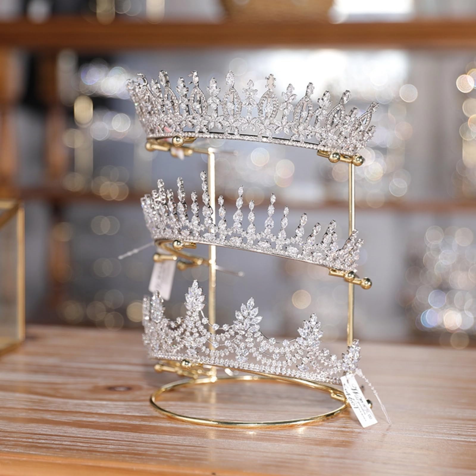 JINYEAH Crown Display【Electroplating Metal Luster】 Crown Holder Tiara ...
