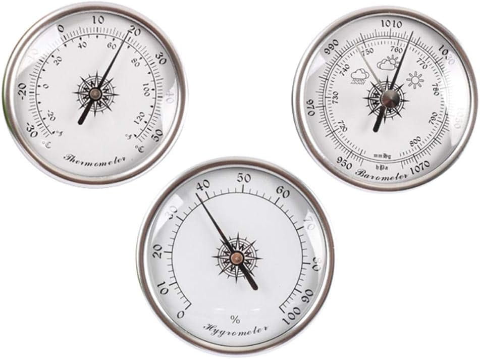 JINYISI 3pcs/Set Barometer Thermometer Hygrometer,Barometer Indoor ...