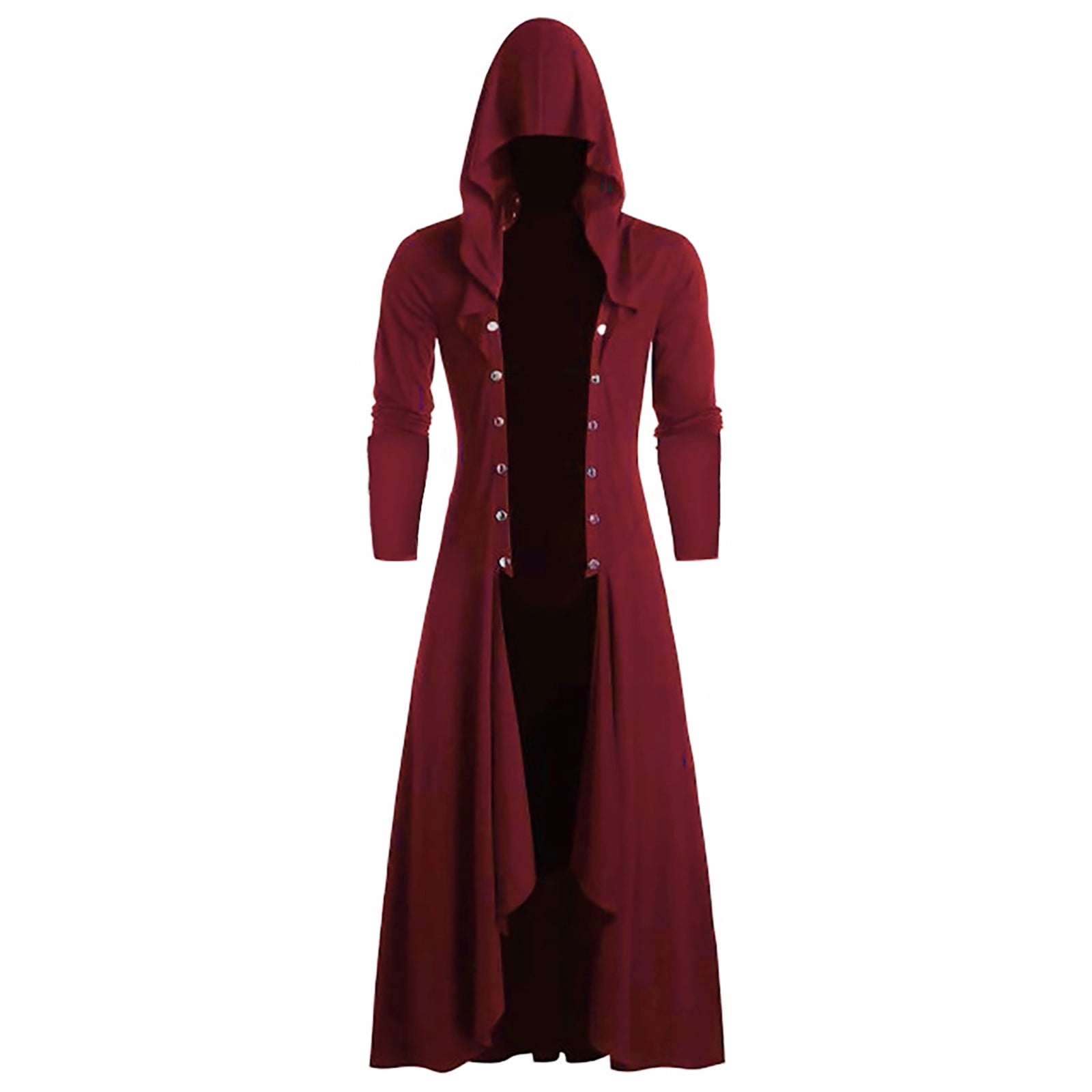 JINYU Men's Retro Steam Punk Gothic Wind Cloak Coat Fashiona Plain Cap ...