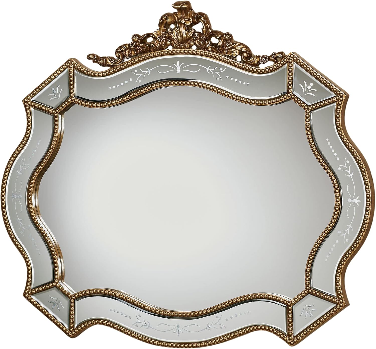 JINYU Vivienne Victorian Style Ornate Wall Mirror - Vintage Decor ...