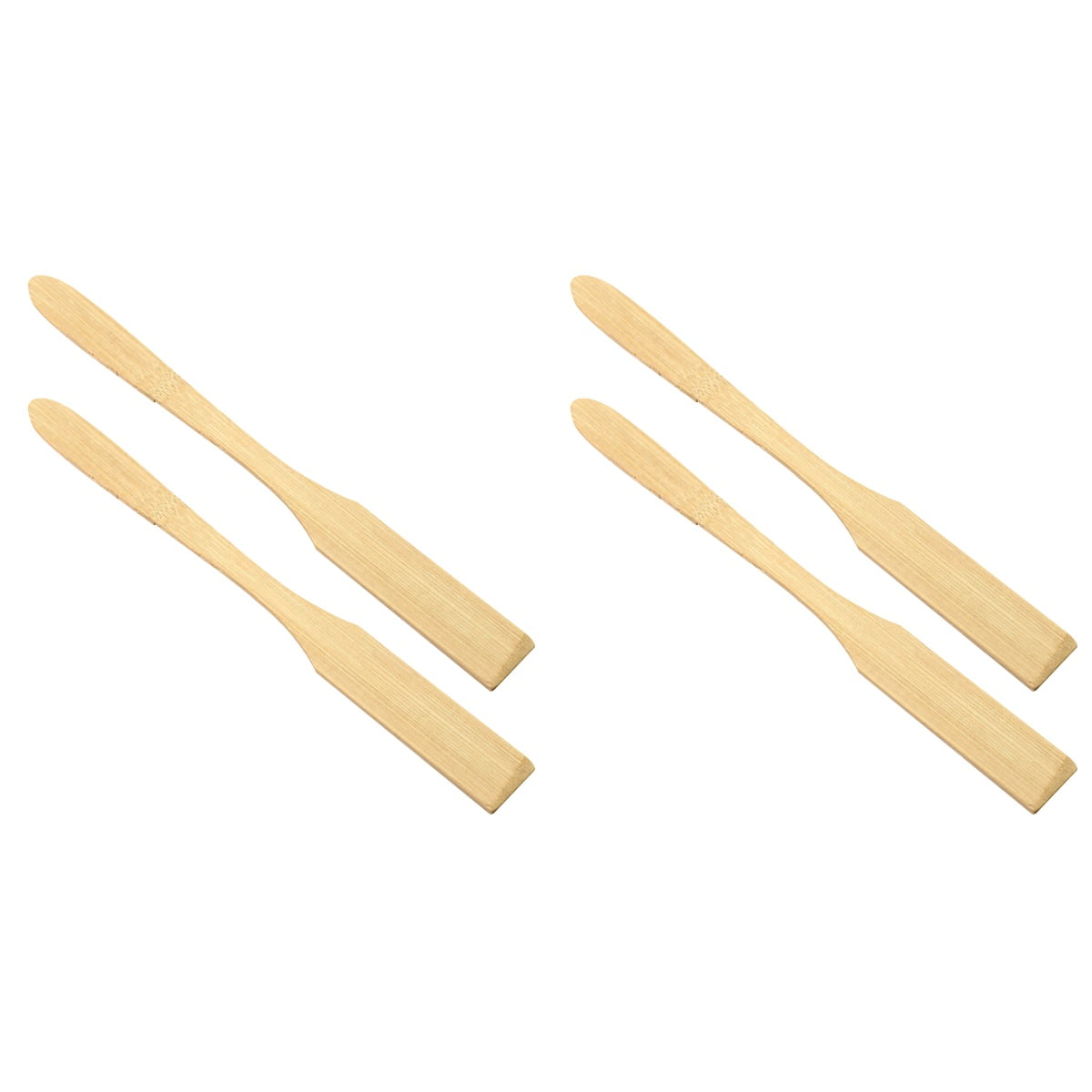 JINYUANN Set of 4 Wooden Stirring Sticks, Mixing Rods and Spoons for ...