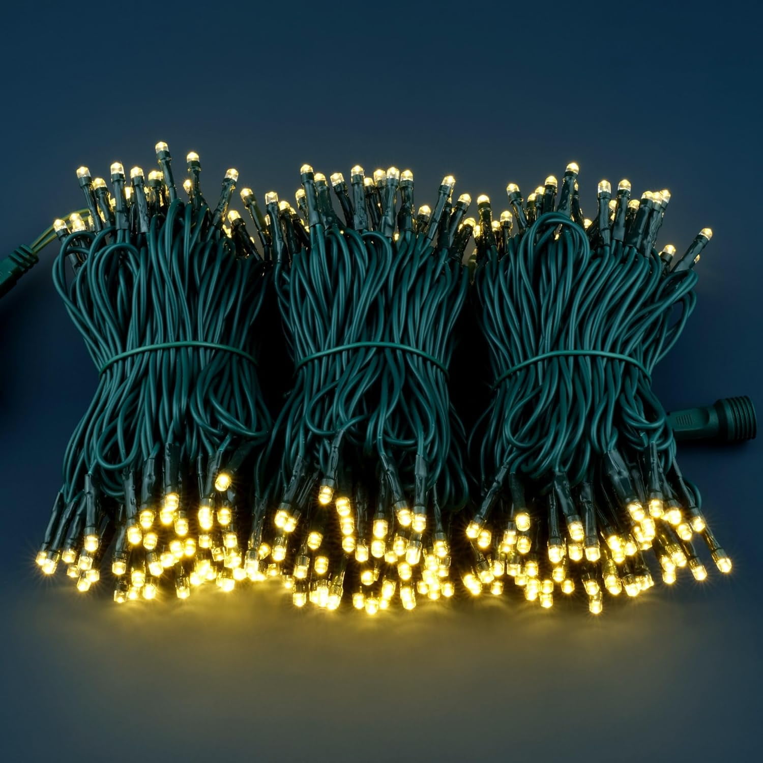 JINYUN-100 ft 300 Count Warm White LED String Lights with 8 Models ...