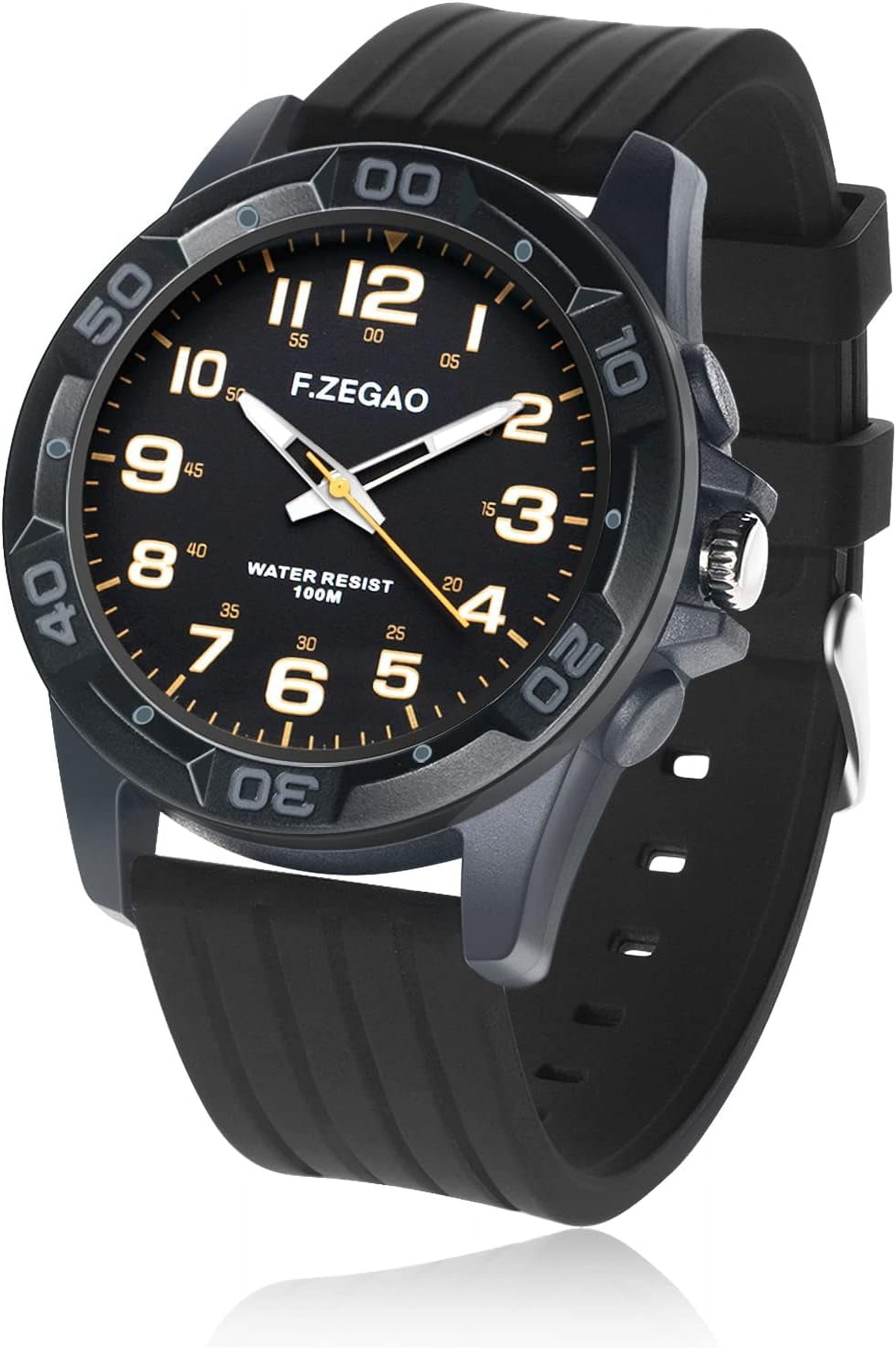 JINYUN-100M Waterproof Watch for Swimming, Easy Read Unisex Analog ...