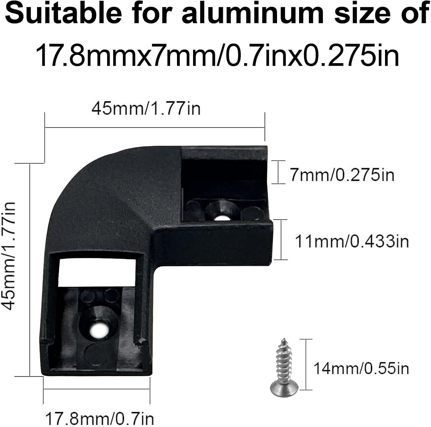 JINYUN-10Pcs Black Led Diffuser Channel Corner Kit for Led Strip Lights ...