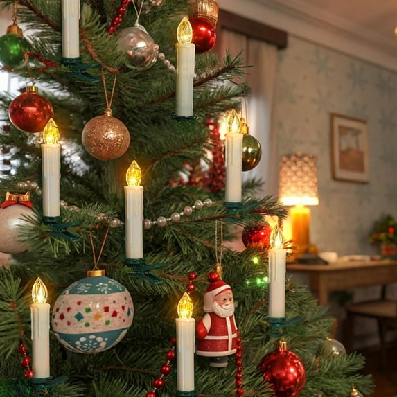 JINYUN-10pcs Battery Operated LED Christmas Tree Candle Lights with ...