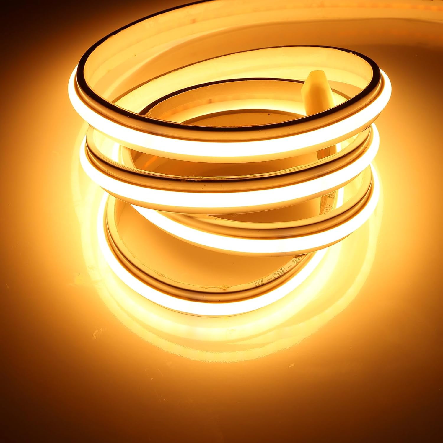 JINYUN-110V COB LED Light Strip 2M Warm White 3000K with Plug 6.56 Foot ...