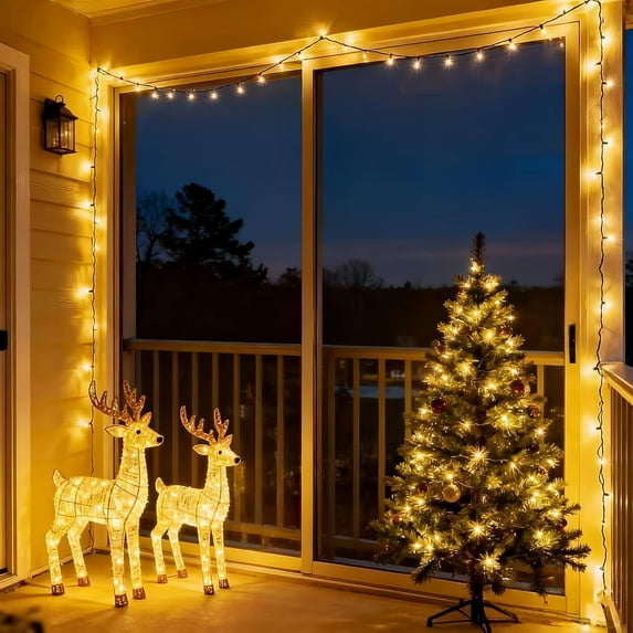 JINYUN-150 LED Warm White Christmas Lights, UL Certified and Commercial ...