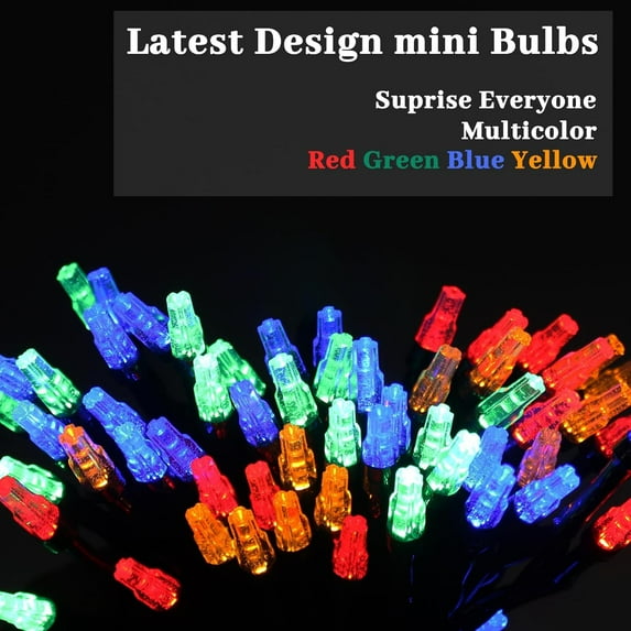 JINYUN-2 Pack 20ft Battery Operated Christmas Lights with Remote, 50 ...