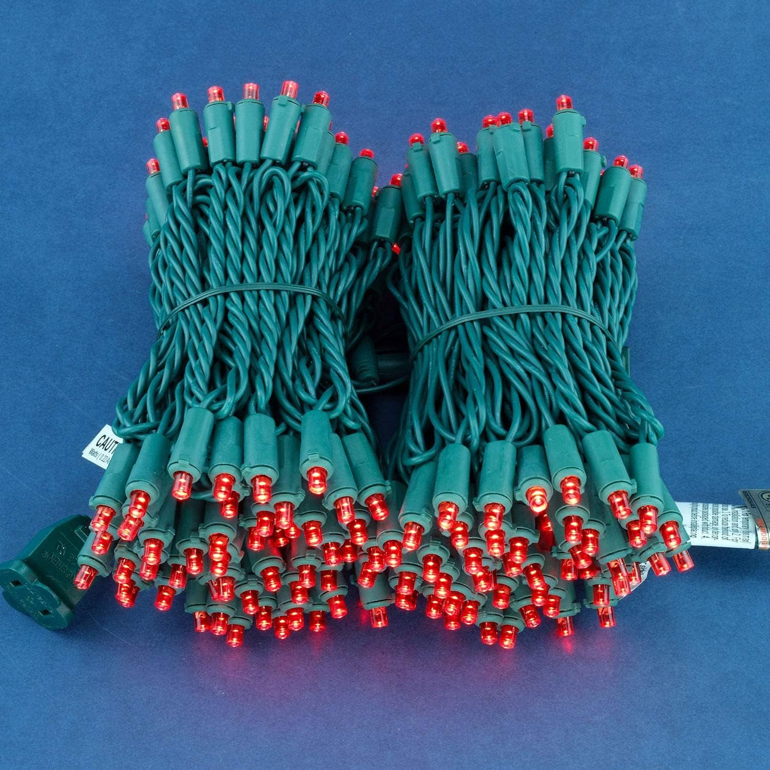 JINYUN-200 Count Red Wide Angle LED Christmas Lights, 66 ft Green Wire ...