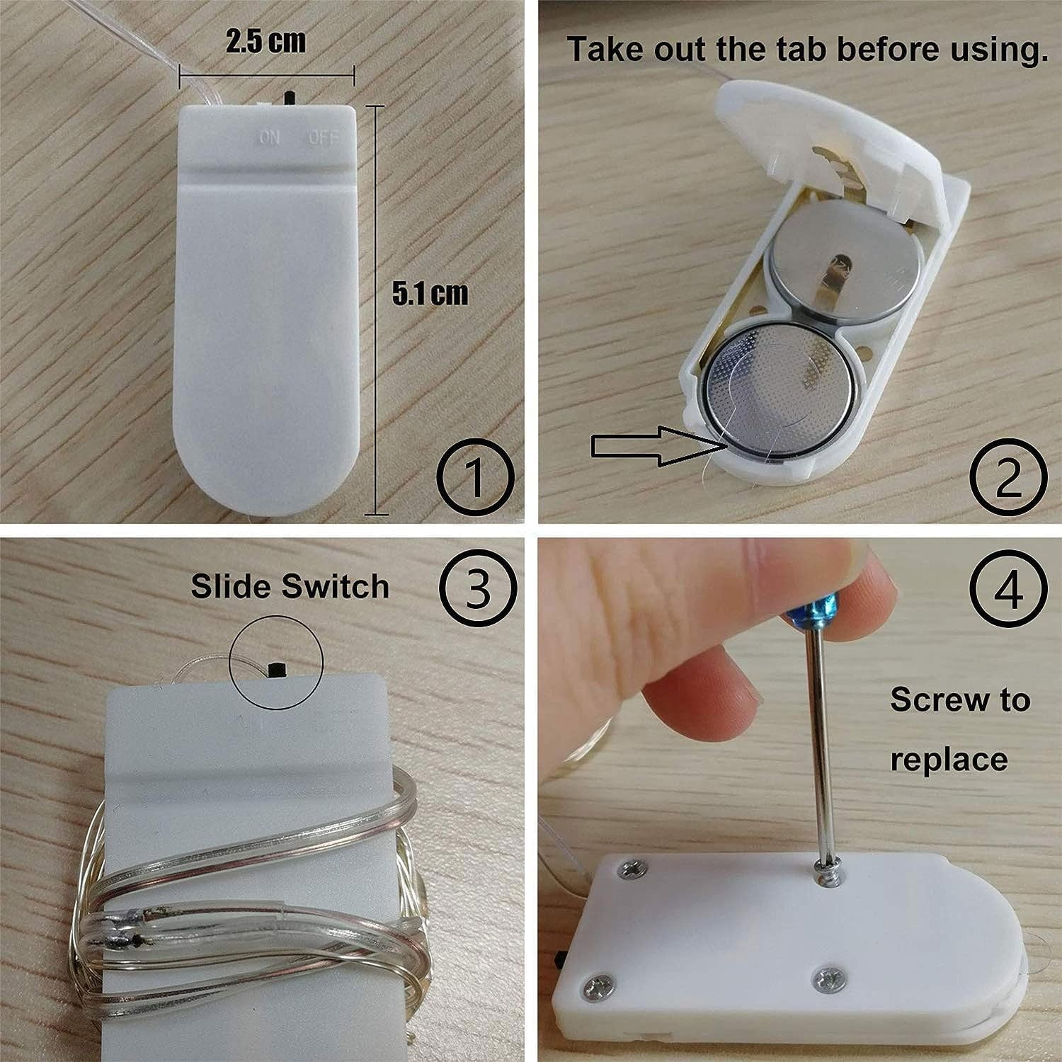 JINYUN-24 Packs Fairy Lights Battery Operated, LED String Lights 10.2FT ...