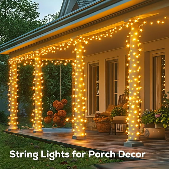 JINYUN-246FT 600 LED Christmas Lights Outdoor Waterproof 8 Modes String ...