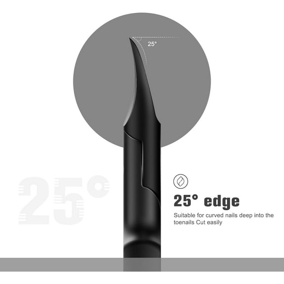 JINYUN-25° Edge Toenail Clippers for Thick Nails for Seniors, Heavy ...