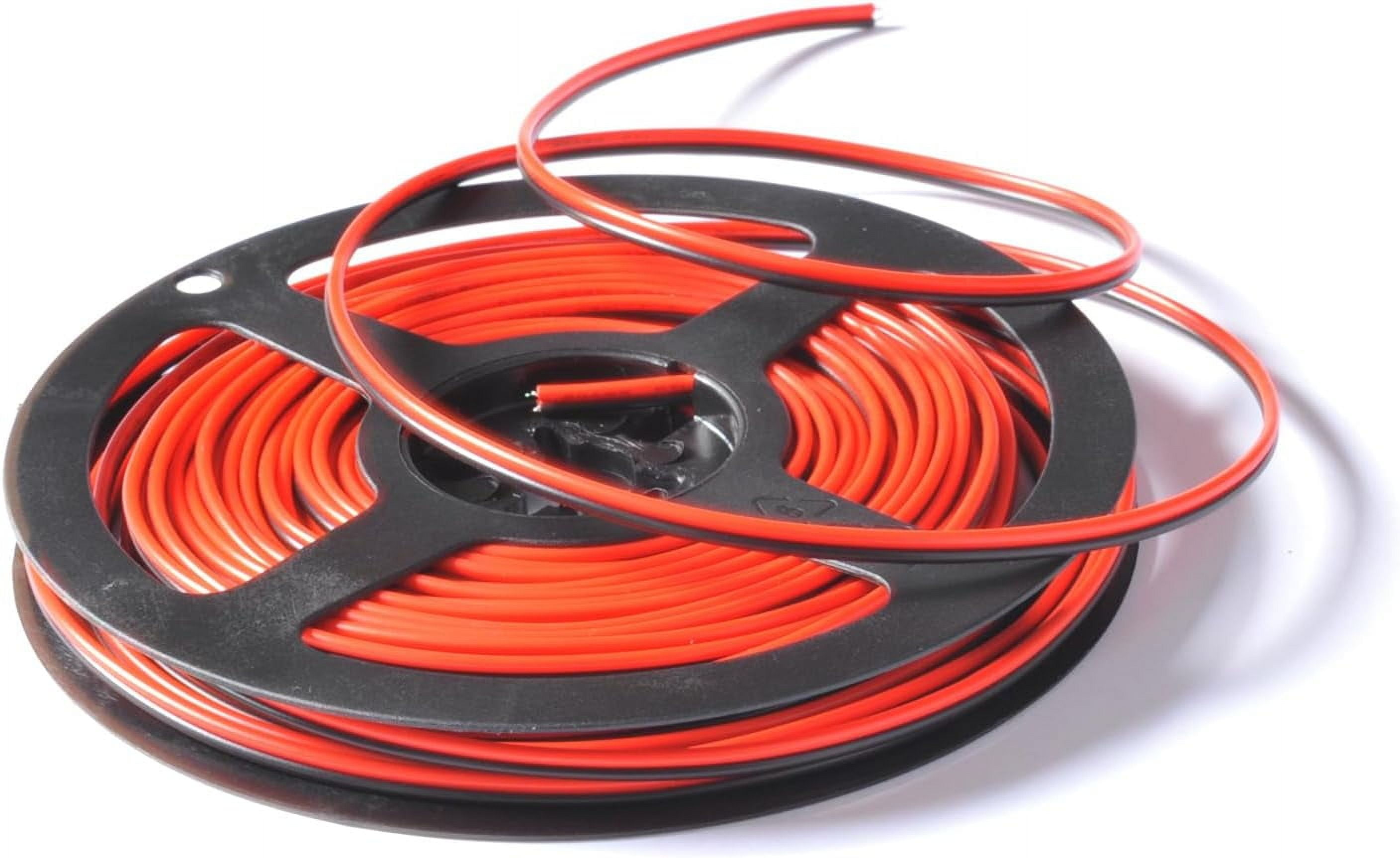 JINYUN-32.8ft/10m 2 Pin 20AWG Electrical Extension Cable Red Black ...