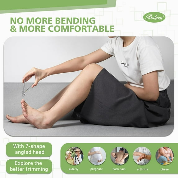 JINYUN-BALUCA Curved Cutting Jaw Toenail Clippers for Seniors for Thick ...