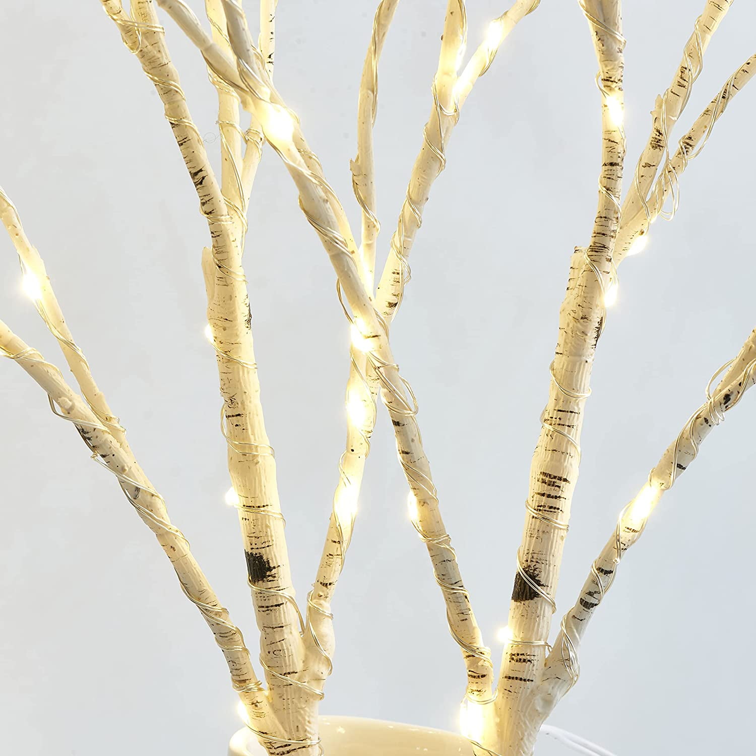 JINYUN-Birch Branch Lights with Timer Battery Operated 100 LED Fairy ...