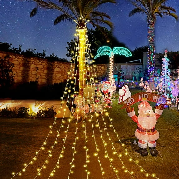 JINYUN-Christmas Decoration Star Lights Outdoor, 320 LED 16.4Ft ...