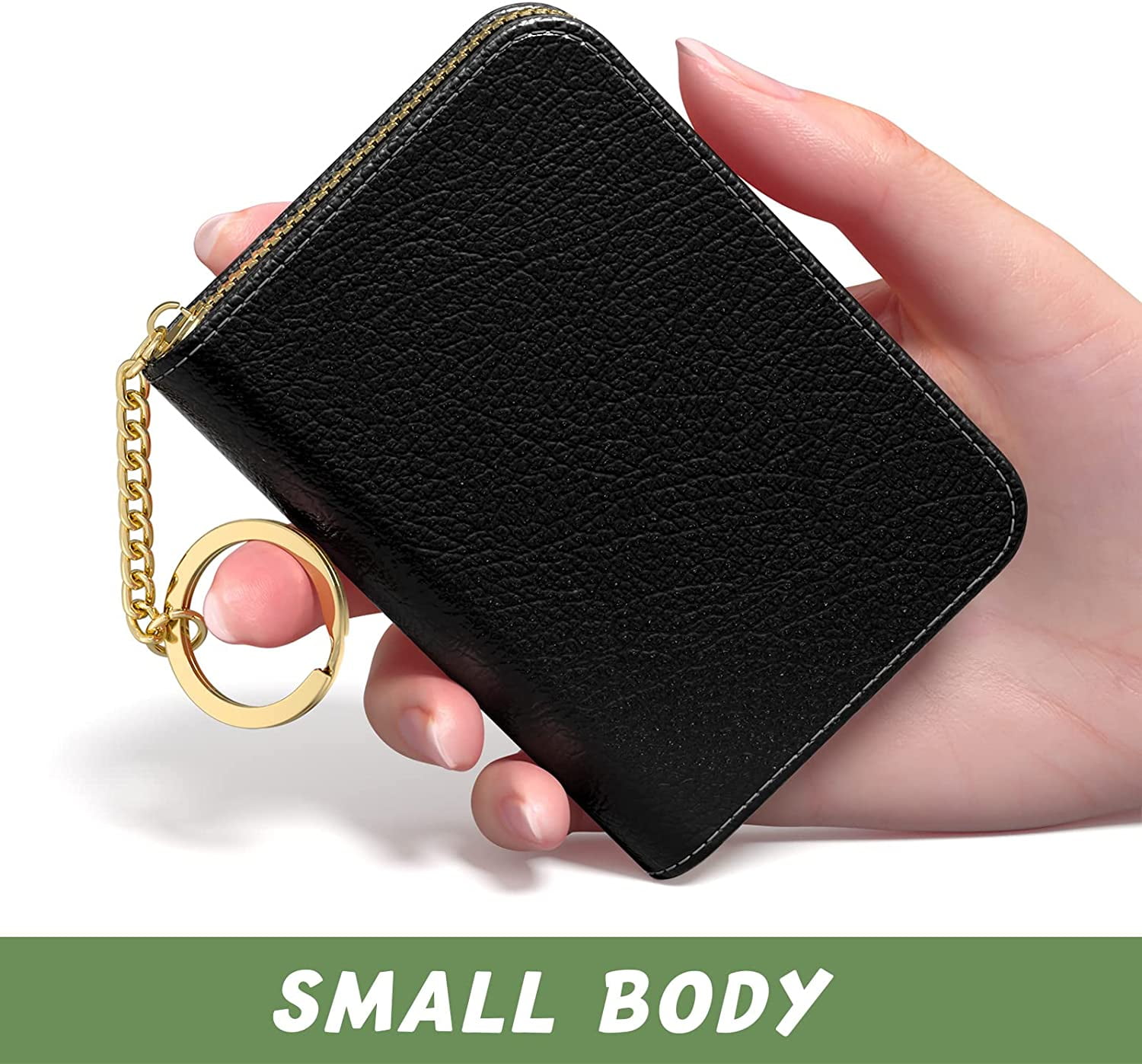 JINYUN-Credit Card Holder for Women, Small RFID Wallet Slim Leather ...