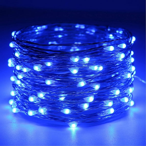 JINYUN-Dimmable Fairy String Lights Plug in 33 Ft 100 LED Silver Wire ...