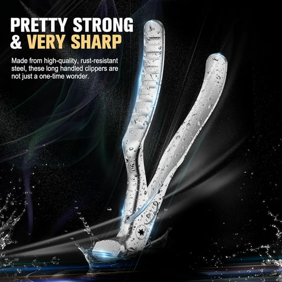 JINYUN-Ergonomic Non-Slip Long Handle Nail Clippers for Seniors, Unique ...