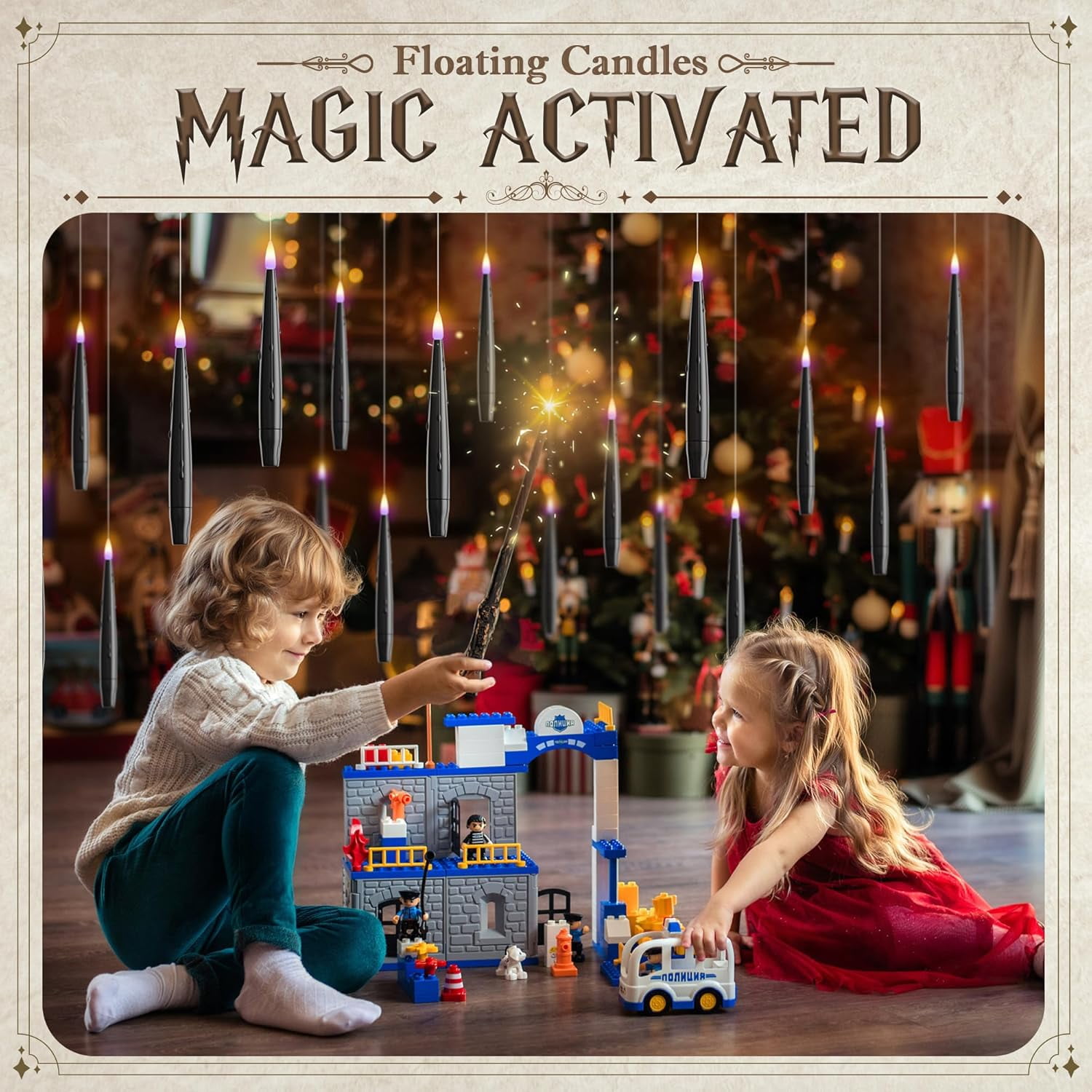 JINYUN-Floating Candles with Wand, 12 Pack Flameless Candles Magic ...