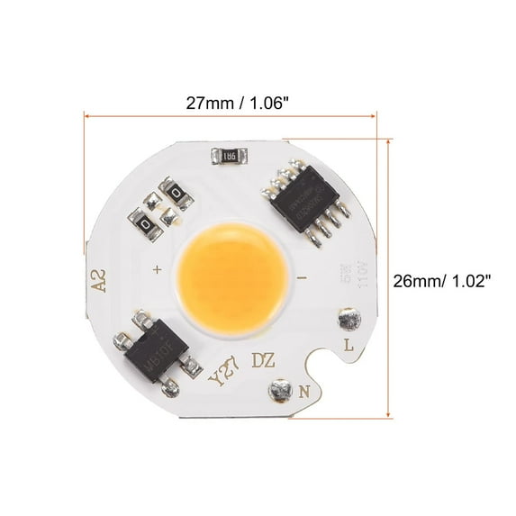 JINYUN-LED Chip Bulb 110V 5W Warm White 3000-3200K Driver Free High ...