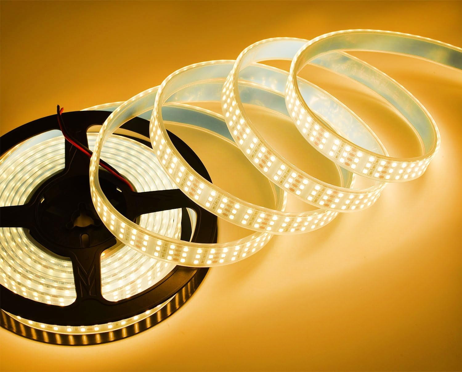 JINYUN-LED Strip Lights, 16.4ft Dimmable DC 12V SMD 2835 Triple Rows ...