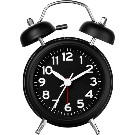 JINYUN-Loud Alarm Clock for Heavy Deep Sleepers,3 Inches Analog Metal ...