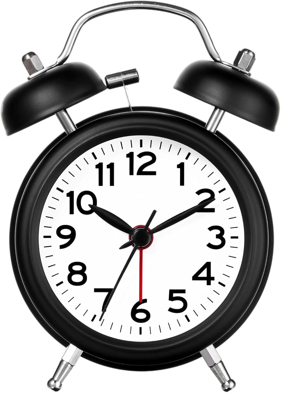 JINYUN-Loud Alarm Clock for Heavy Deep Sleepers,3 Inches Analog Metal ...