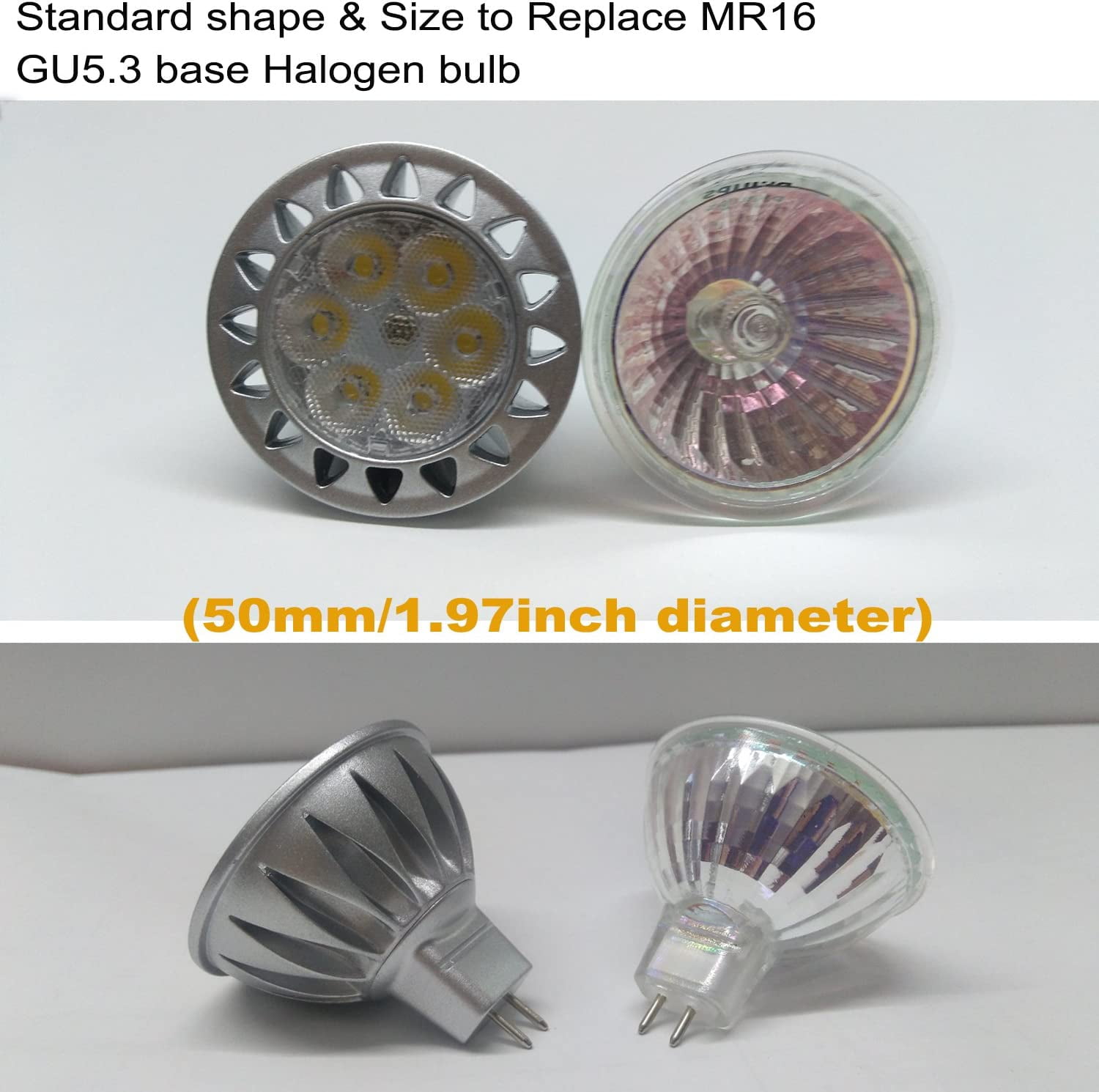 JINYUN-MR16 Led Bulbs GU5.3 7W 6000K Daylight Cool Bright White,50W-75W ...